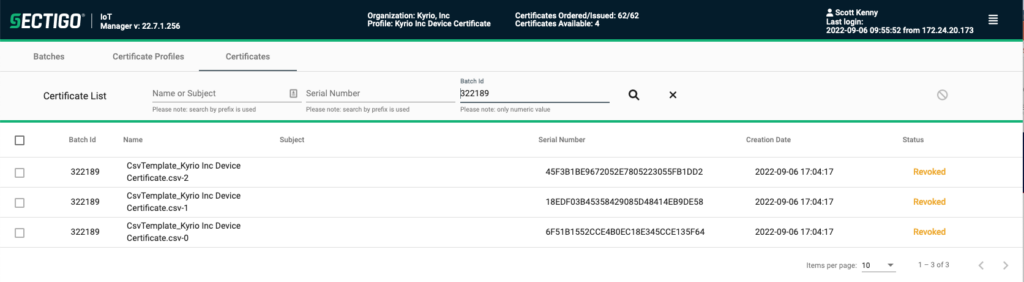 CableLabs PKI - Guide to the Sectigo Certificate Portal