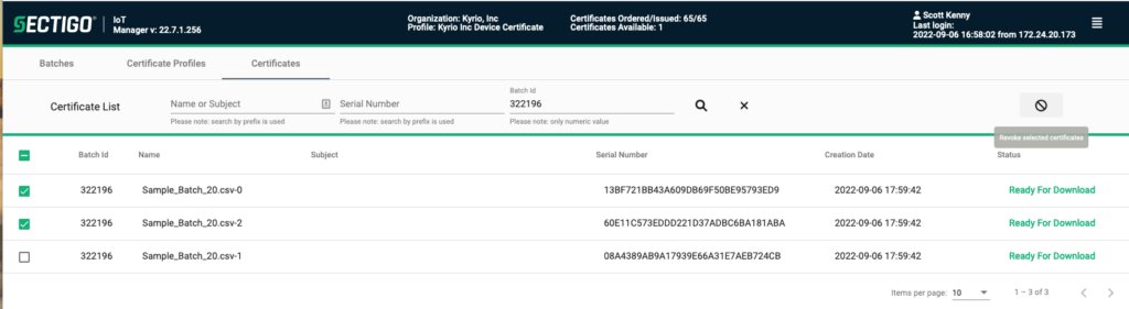 CableLabs PKI - Guide to the Sectigo Certificate Portal